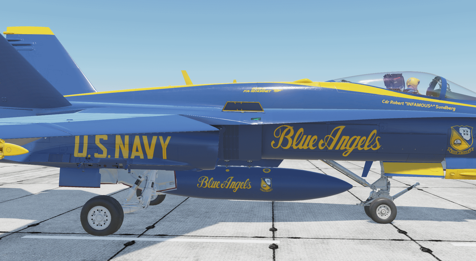 Default DCS Blue Angels Painted Flawless in Team Numbers 0-9 + Blank Plane